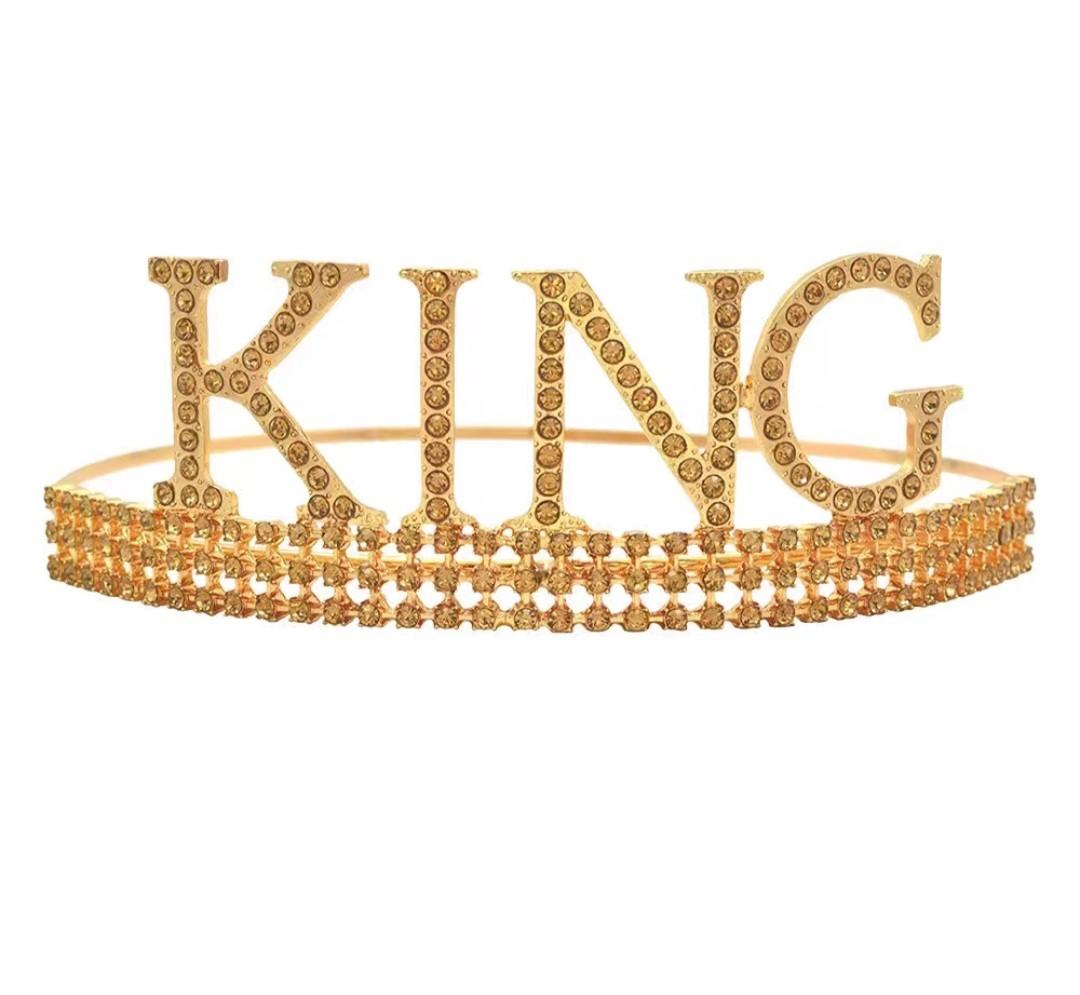 Kings Crown birthday King Crown gold silver rhinestone head piece head ...