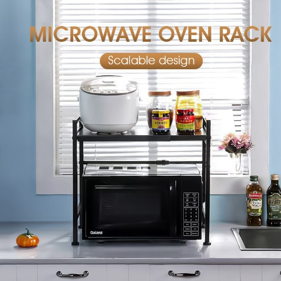 Kitchen Rack Kitchen Organiser Oven Shelf Microwave Rack Adjustable ...