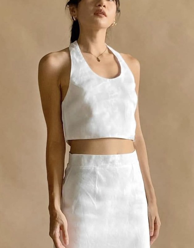 La Oceann Amalfi Linen Halter Top, Women's Fashion, Tops, Blouses on ...