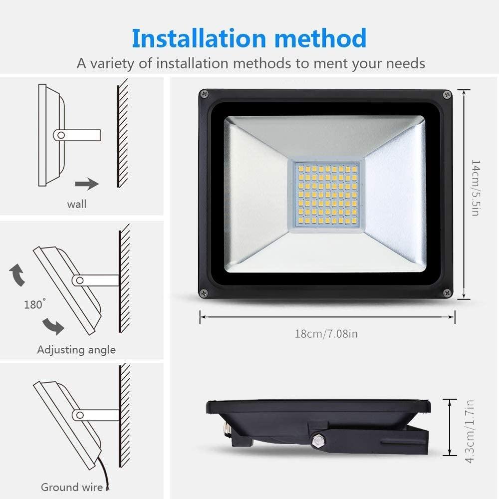LED Flood Light,30W 3000lm 2800-3500K Warm White,IP65 Waterproof ...