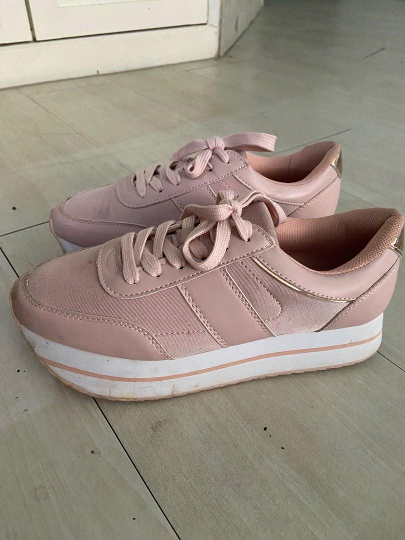 light pink women sneakers platform, Women's Fashion, Footwear, Sneakers ...
