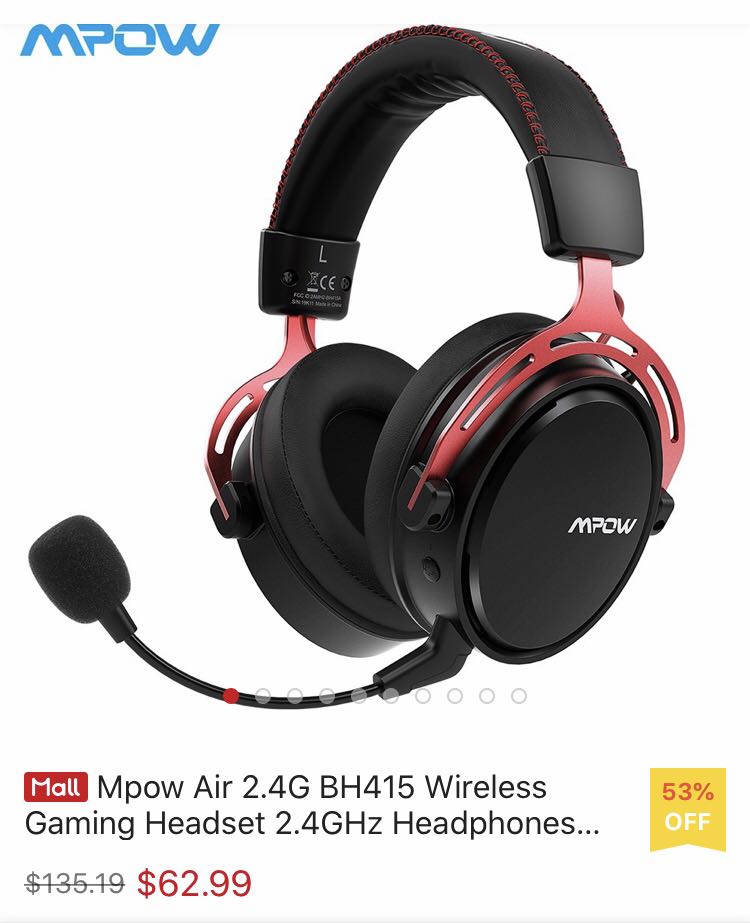 Mpow Bh415A wireless Gaming Headset, Audio, Headphones & Headsets on Carousell
