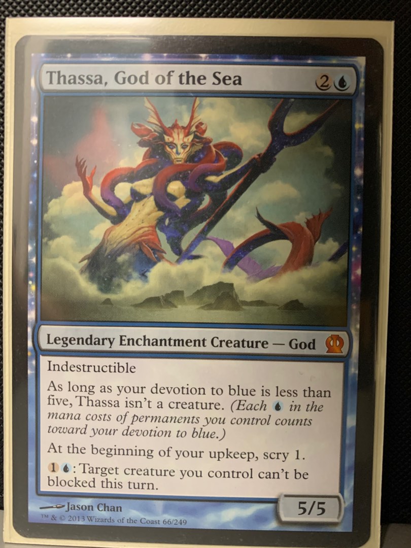 MTG Magic The Gathering Theros Thassa, God of the Sea, Hobbies & Toys ...