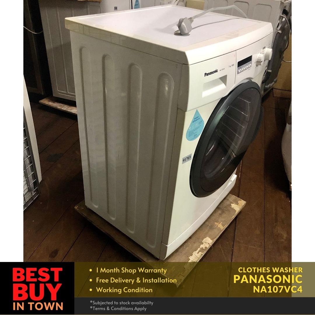 MUST BUY! PANASONIC 7KG Front-Load Washing Machine NA-107VC4 (91703), TV & Home Appliances ...