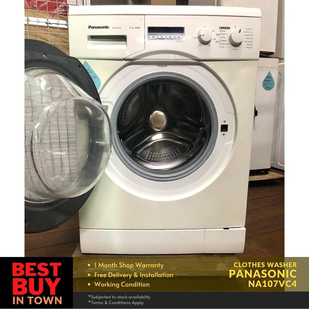 MUST BUY! PANASONIC 7KG Front-Load Washing Machine NA-107VC4 (91703), TV & Home Appliances ...