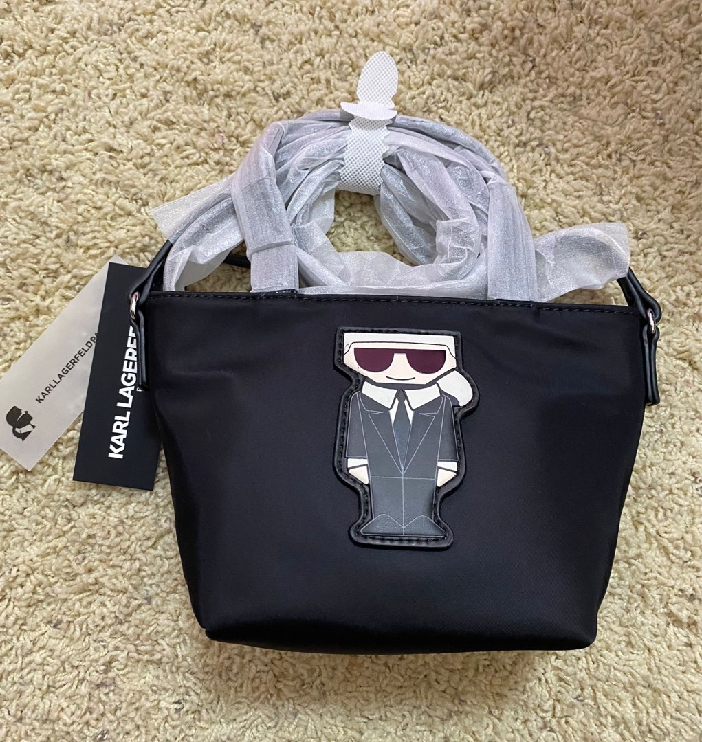 New! Authentic Karl Lagerfeld Nylon mini crossbody, Women's Fashion ...