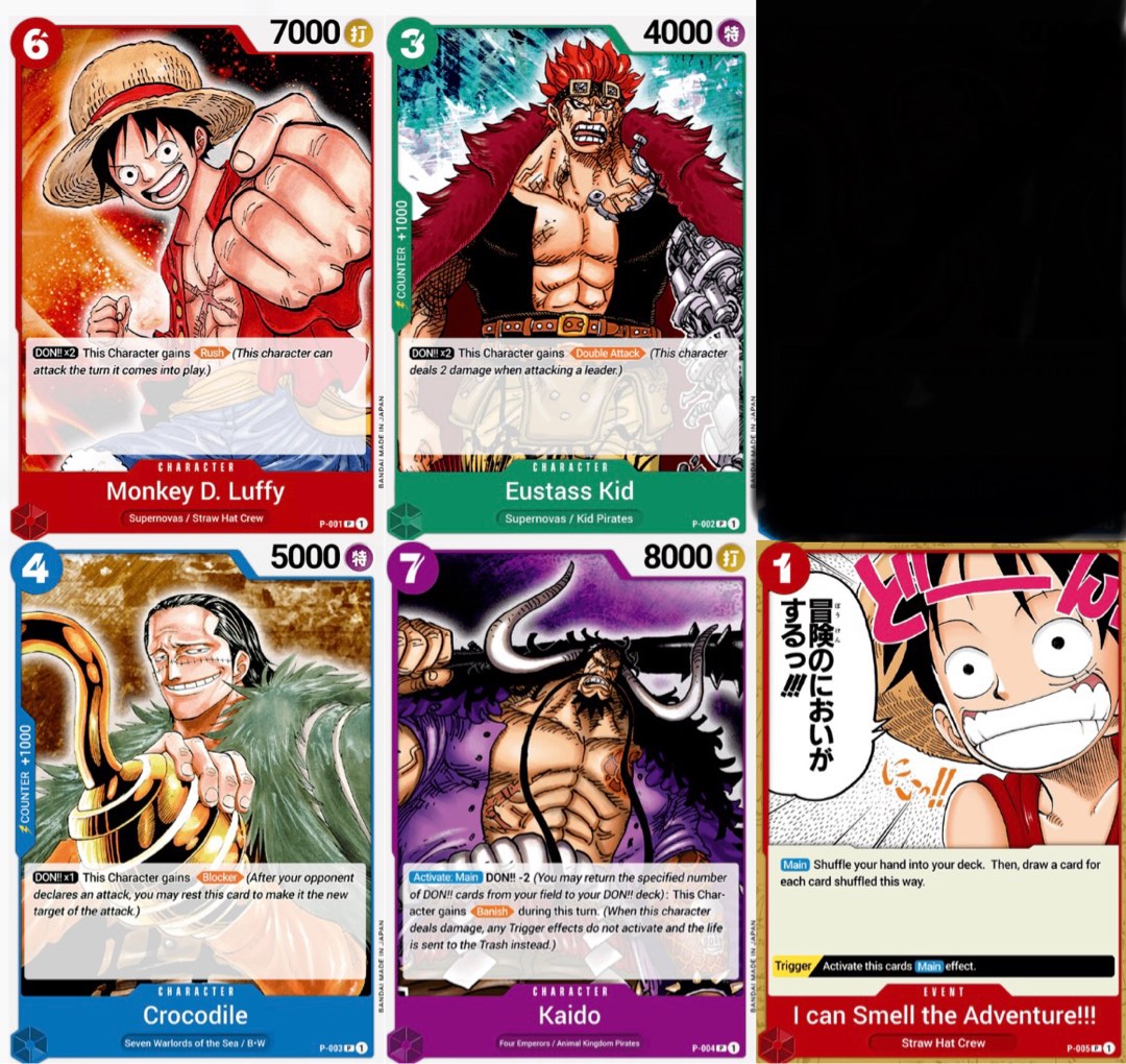 One Piece Promo Cards Trading Card Game OPTCG, Hobbies & Toys, Toys ...