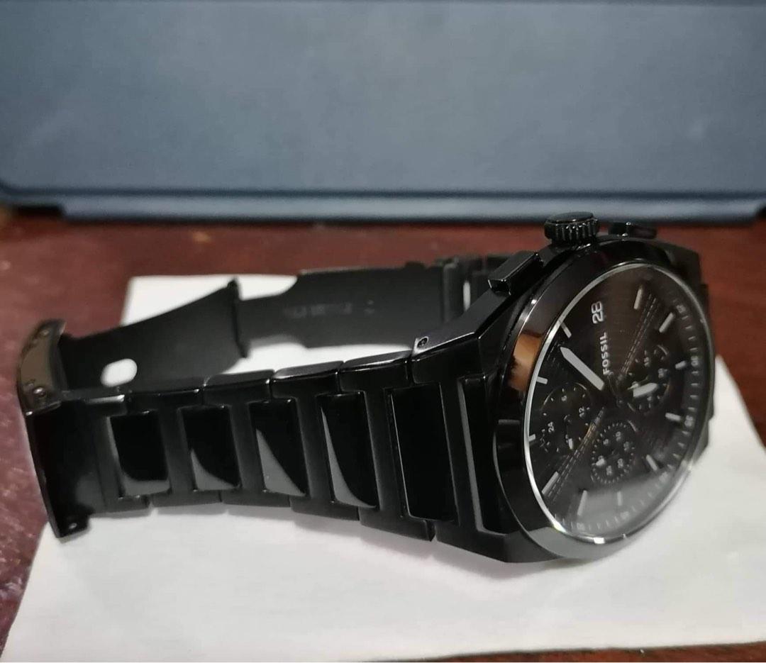 Fossil FS5797 Orig & Elegant Chrono 44mm black watch, Men's Fashion ...