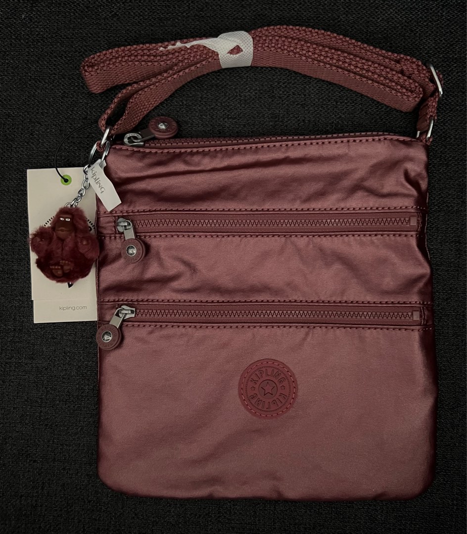 Original Kipling Keiko Crossbody (Dark Maroon Metallic), Women's ...