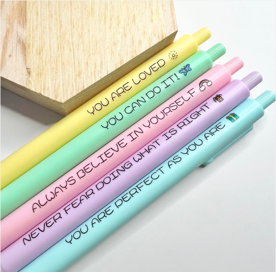 personalized PEN Motivation positive quotes Cute Kawaii Stationery ...