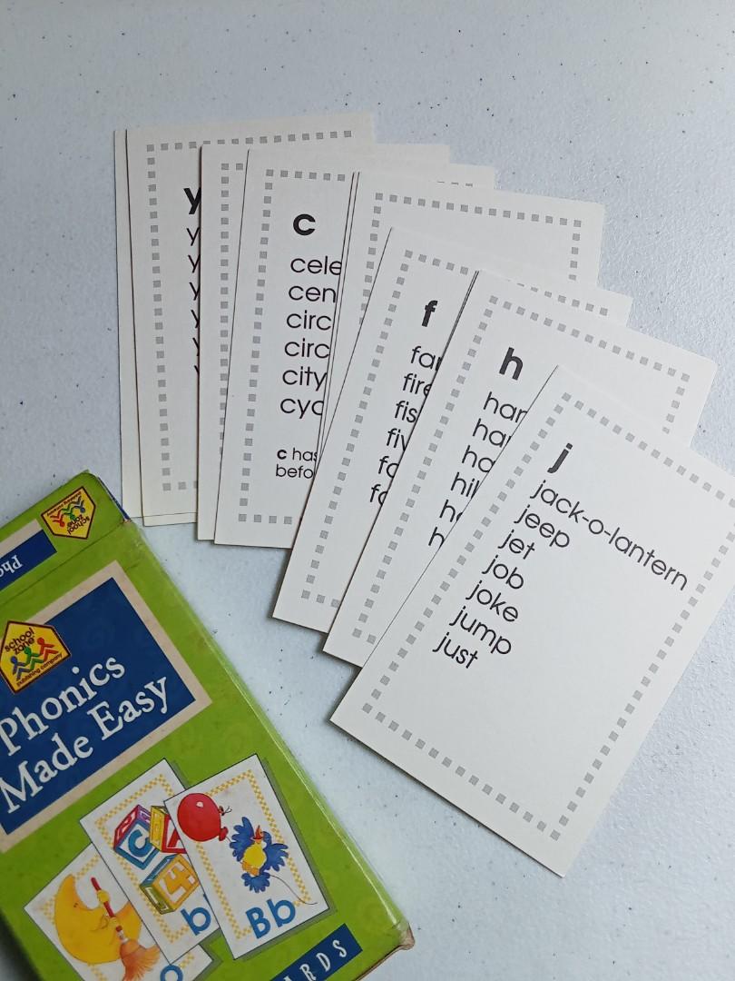 PHONICS MADE EASY 54 FLASH CARDS PRINTED IN USA, Hobbies & Toys, Books ...