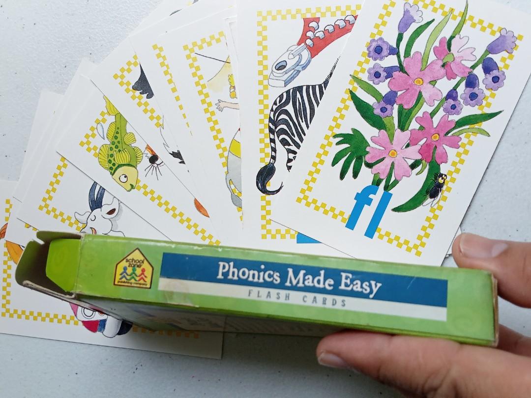 PHONICS MADE EASY 54 FLASH CARDS PRINTED IN USA, Hobbies & Toys, Books ...