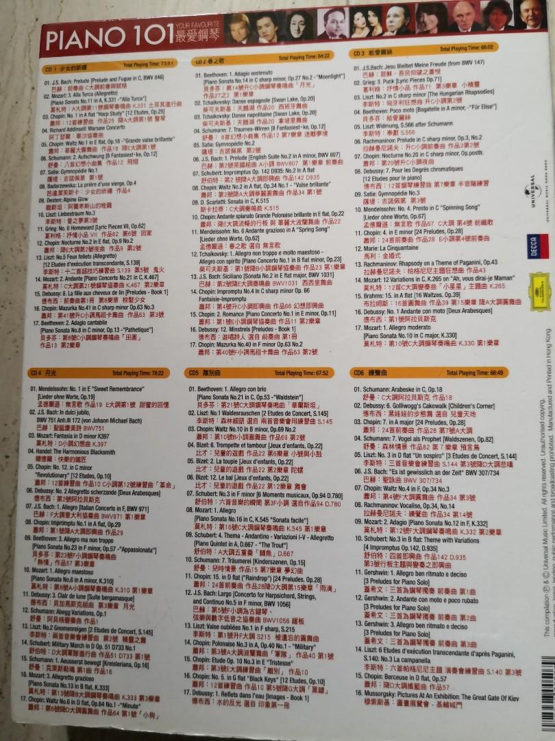 Piano 101 6CDS Boxset, Hobbies & Toys, Music & Media, CDs & DVDs on ...