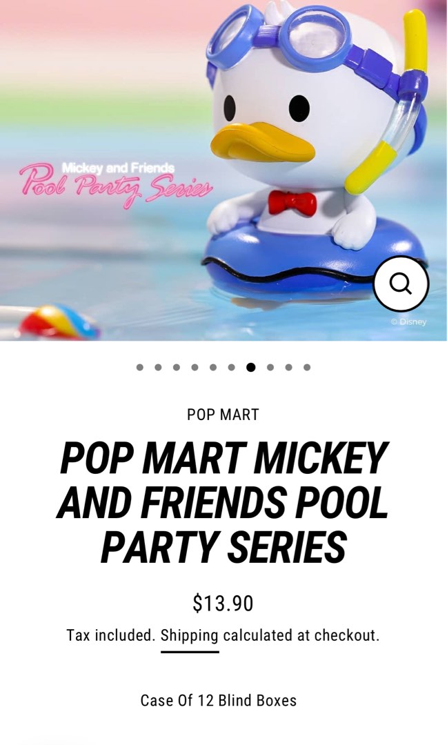 Pop Mart Mickey And Friends Pool Party Series - DONALD, Hobbies & Toys ...