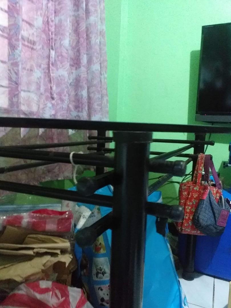 Preloved Glass Dining Table 6 seater, Furniture & Home Living ...