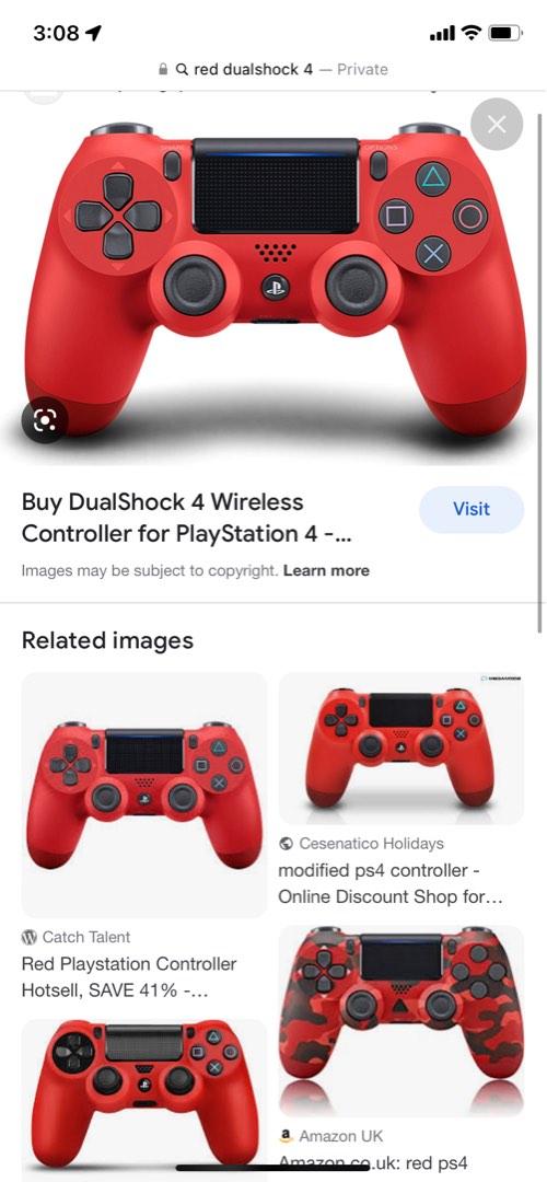 magma red ps4 controller v2