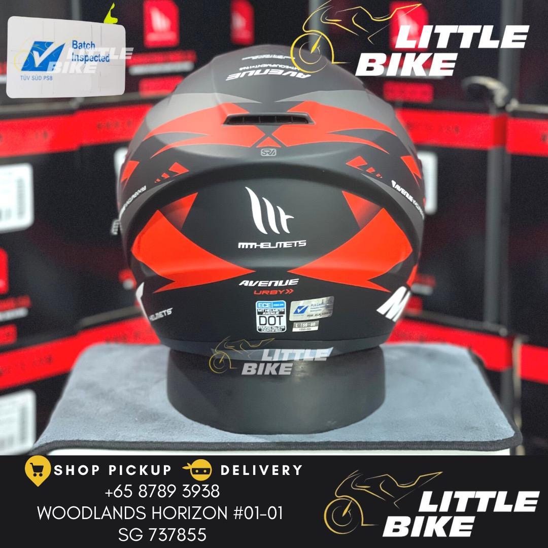 PSB APPROVED MT Helmets Avenue SV Urby Matt Red Helmet open face ...