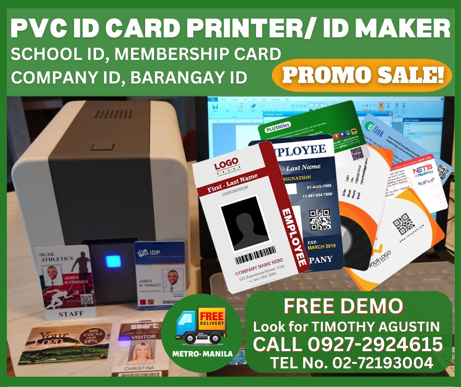 PVC ID CARD PRINTER MACHINE OFFICE & SCHOOL MEMBERSHIP CARD, Computers ...
