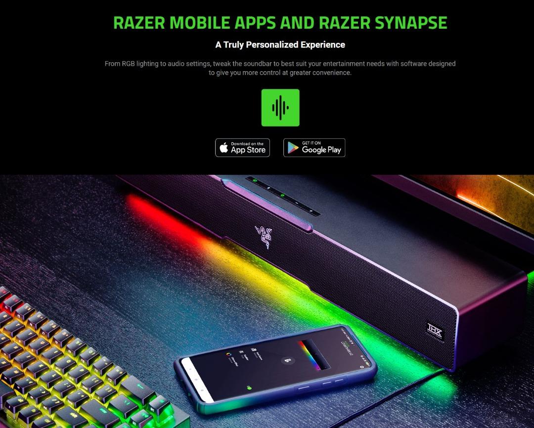 RAZER LEVIATHAN V2 PC Gaming Soundbar with Subwoofer & Full Razer Chroma RGB, Audio, Soundbars ...