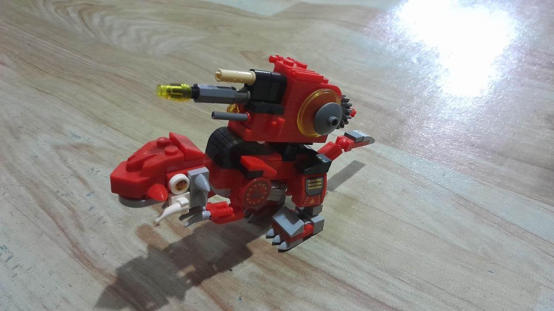 Red Mechanical Dinosaur Building Blocks Dino Mecha Robot (ZHE GAO ...