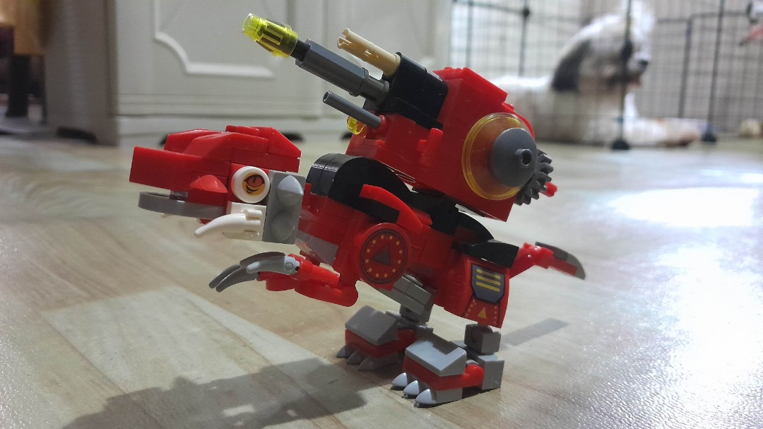 Red Mechanical Dinosaur Building Blocks Dino Mecha Robot (ZHE GAO ...