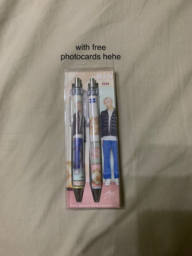 RM Kim Namjoon BTS ballpen and mechanical pencil set, Hobbies & Toys ...