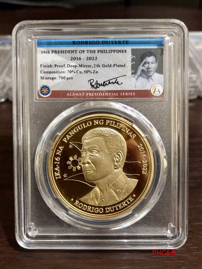 Rodrigo Duterte 3rd Presidential Medal by Alamat with Capsule, Box ...