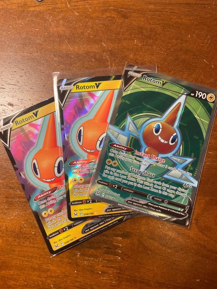 Rotom V Full art Lost origins[Mint], Hobbies & Toys, Toys & Games on ...