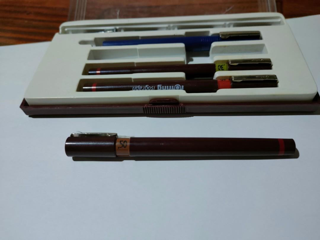 Rotring Technical Pen Set (.10,.30,.50) & Staedtler Technical Pen (0.8 ...