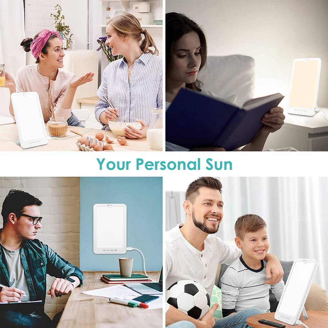 "SAD Lamp, 10,000 Lux SAD Light, Portable Light Therapy Lamp with 4 ...