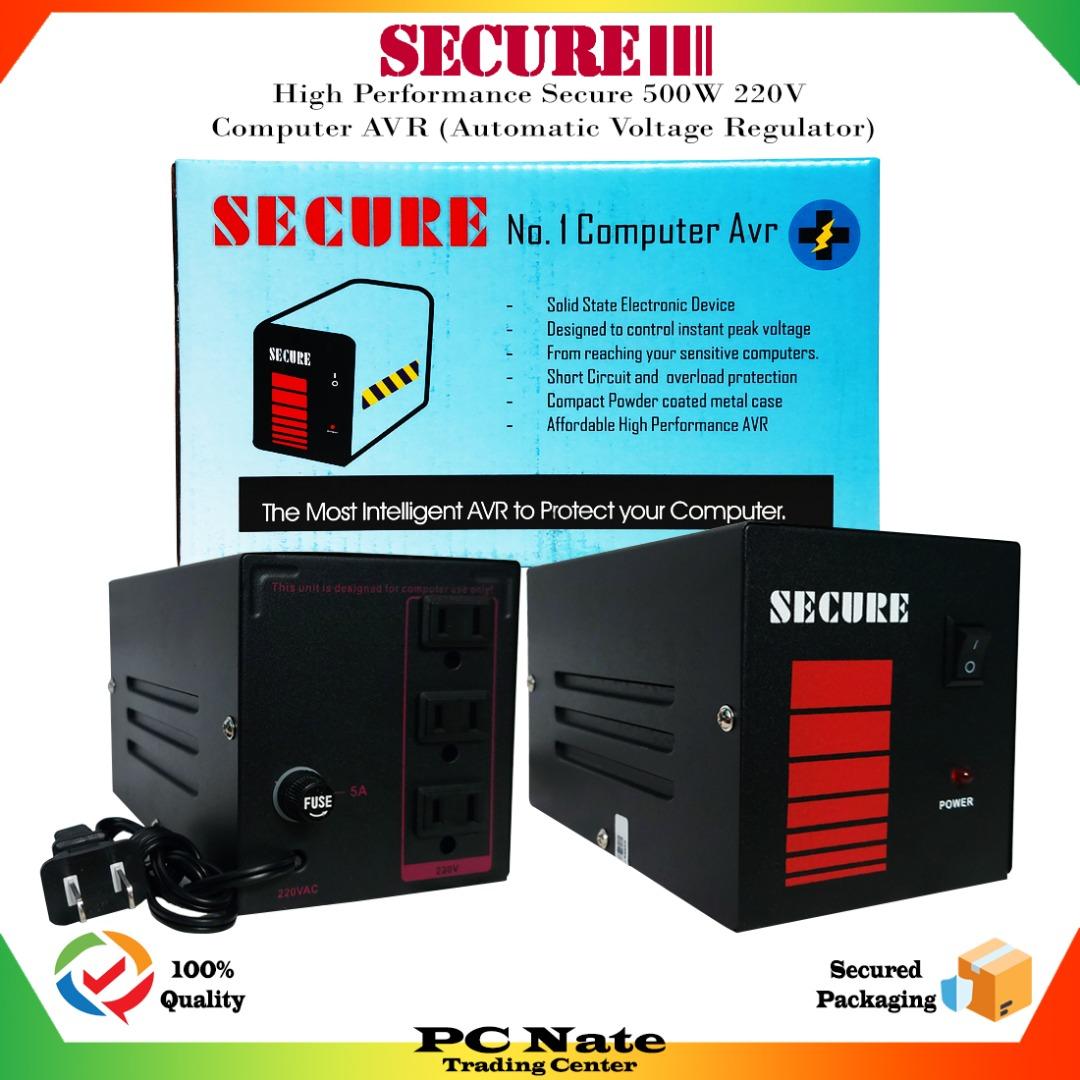 Secure AVR 500Watts 3x220V Output (Original Secure), Computers & Tech ...