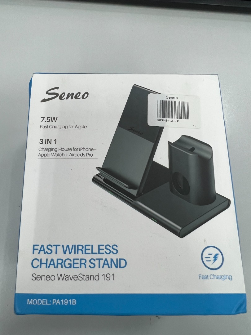 Seneo PA191B Wireless Charger 3 in 1 Wireless Charging Station for ...