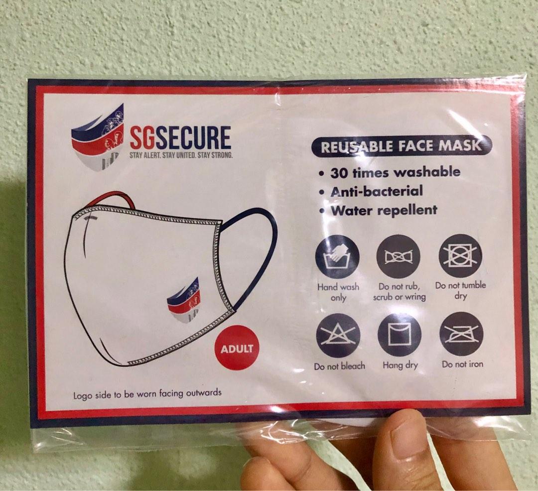 SG Secure Kids/Adult Reusable Mask, Health & Nutrition, Face Masks ...