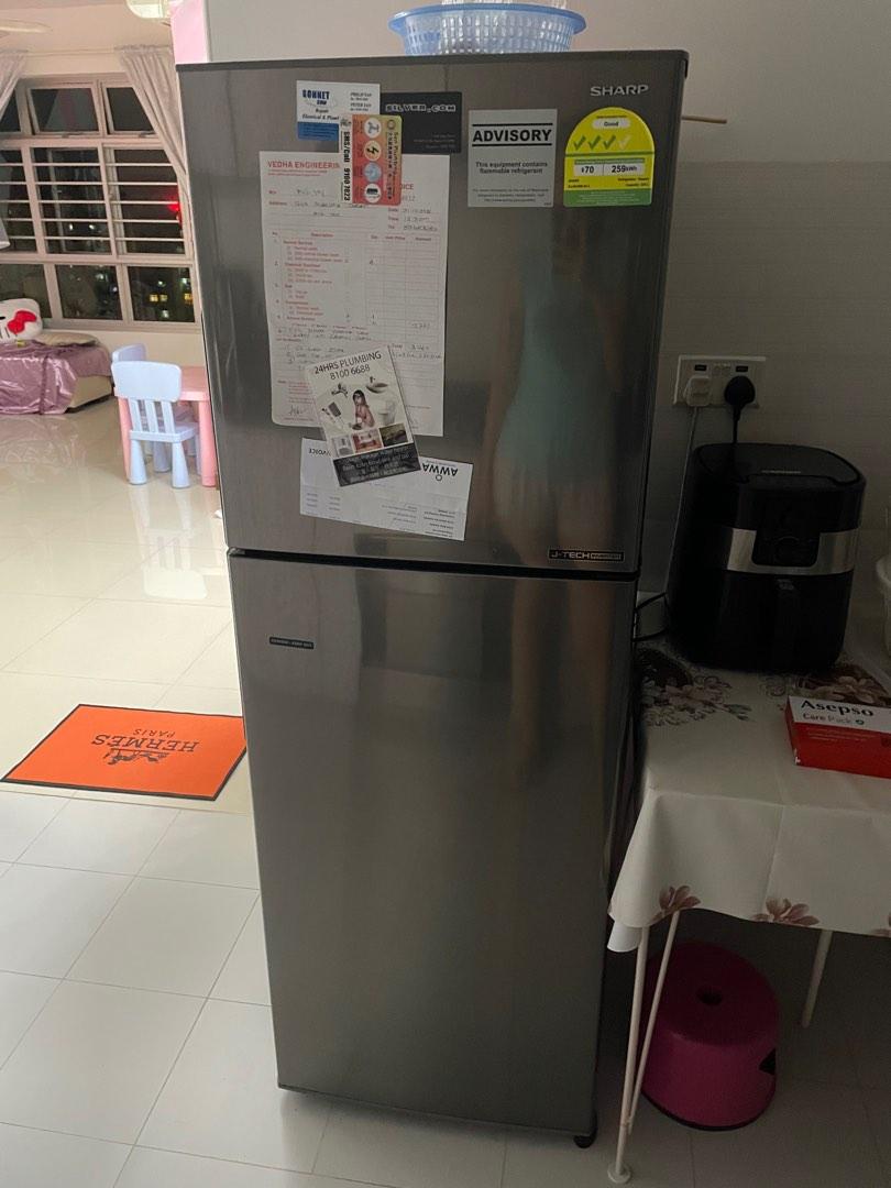 Sharp silver 2 door fridge, TV & Home Appliances, Kitchen Appliances ...