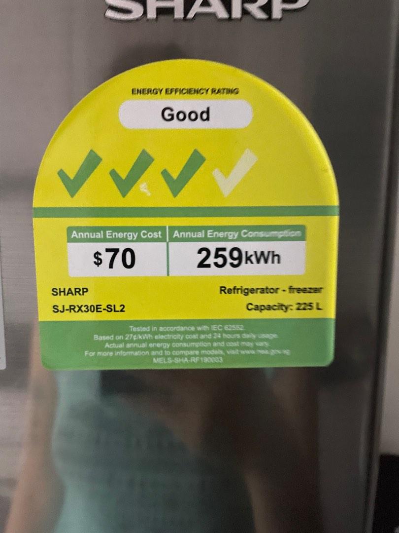 Sharp silver 2 door fridge, TV & Home Appliances, Kitchen Appliances ...