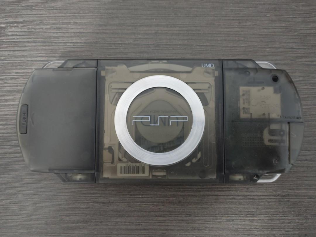 Softmodded Transparent/Translucent Black PSP-1000 with 2 UMD games ...