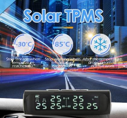 Solar Truck TPMS LCD Display 6-Wheel Tyre Pressure Monitoring Tyre ...