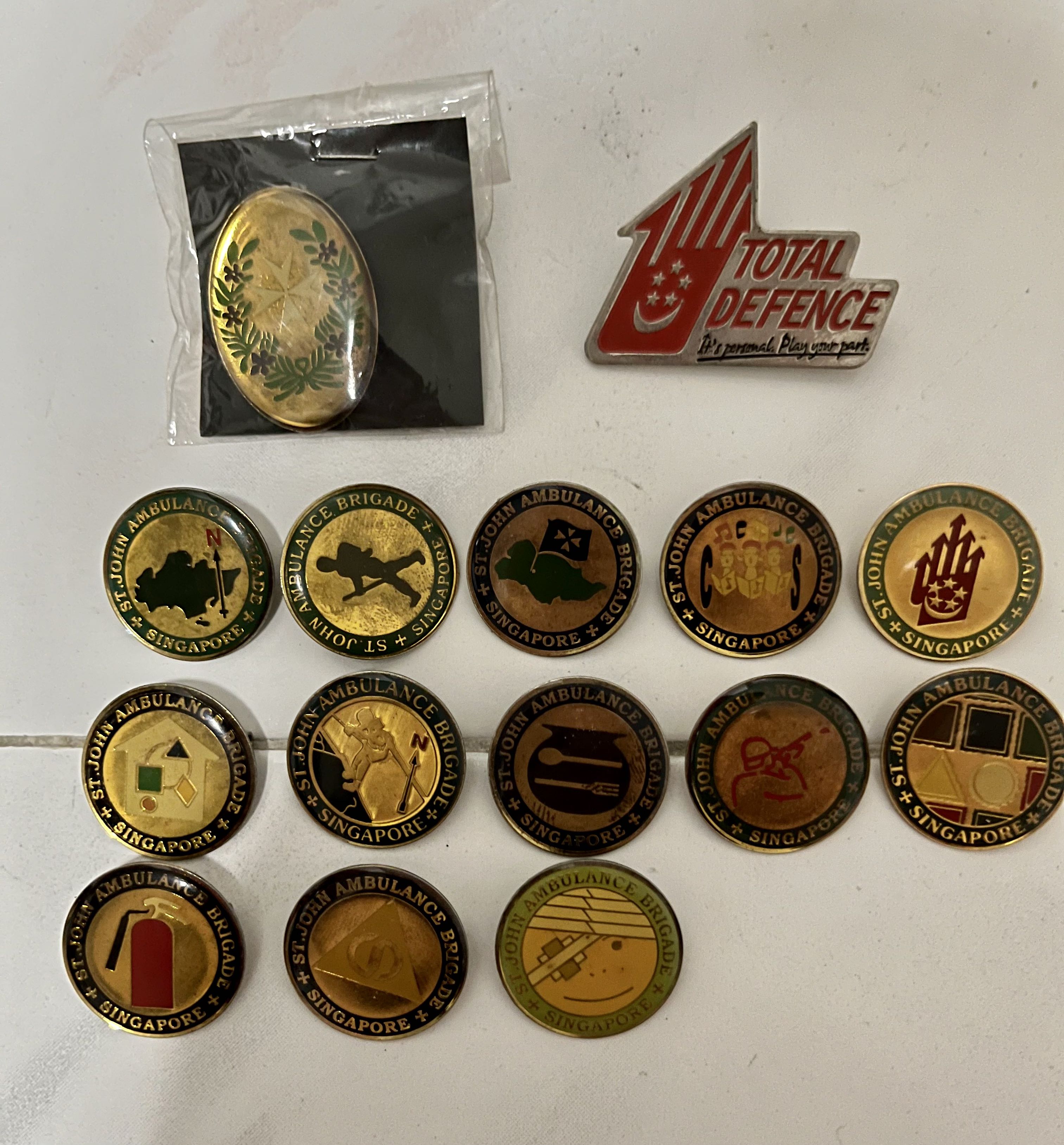 St John Ambulance Brigade SJAB badge, Everything Else on Carousell