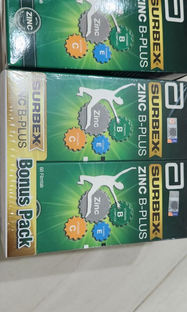 Surbex Zinc B plus, Health & Nutrition, Health Supplements, Vitamins ...