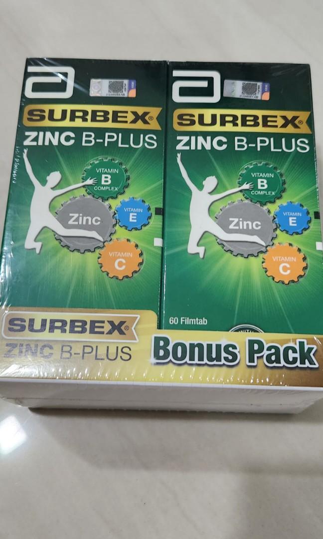 Surbex Zinc B plus, Health & Nutrition, Health Supplements, Vitamins ...