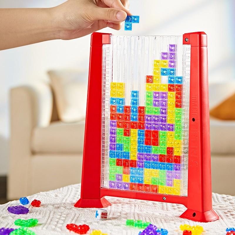 Tetris 3D building block puzzle tabletop game boy and girl, Hobbies ...