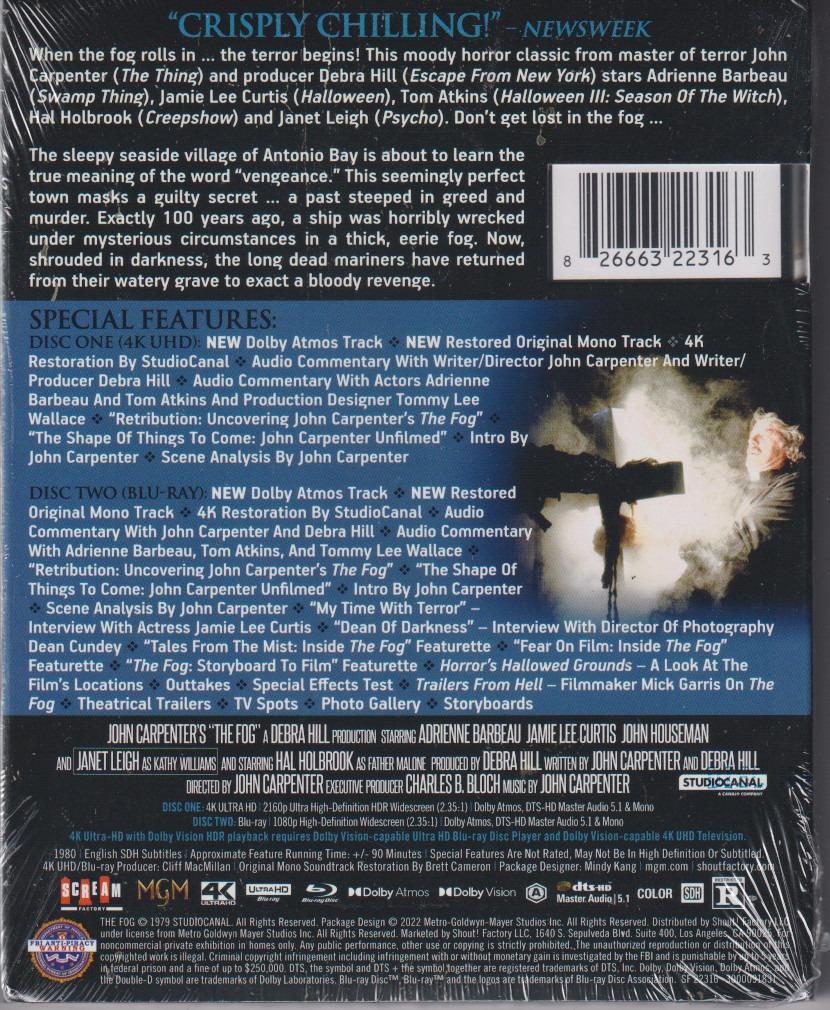 The Fog 4K (Collector's Edition) (Shout Factory) Blu ray / Bluray ...