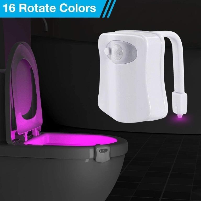 TOILIGHT Toilet Night Light Motion Activated 8 Color Changing Led ...