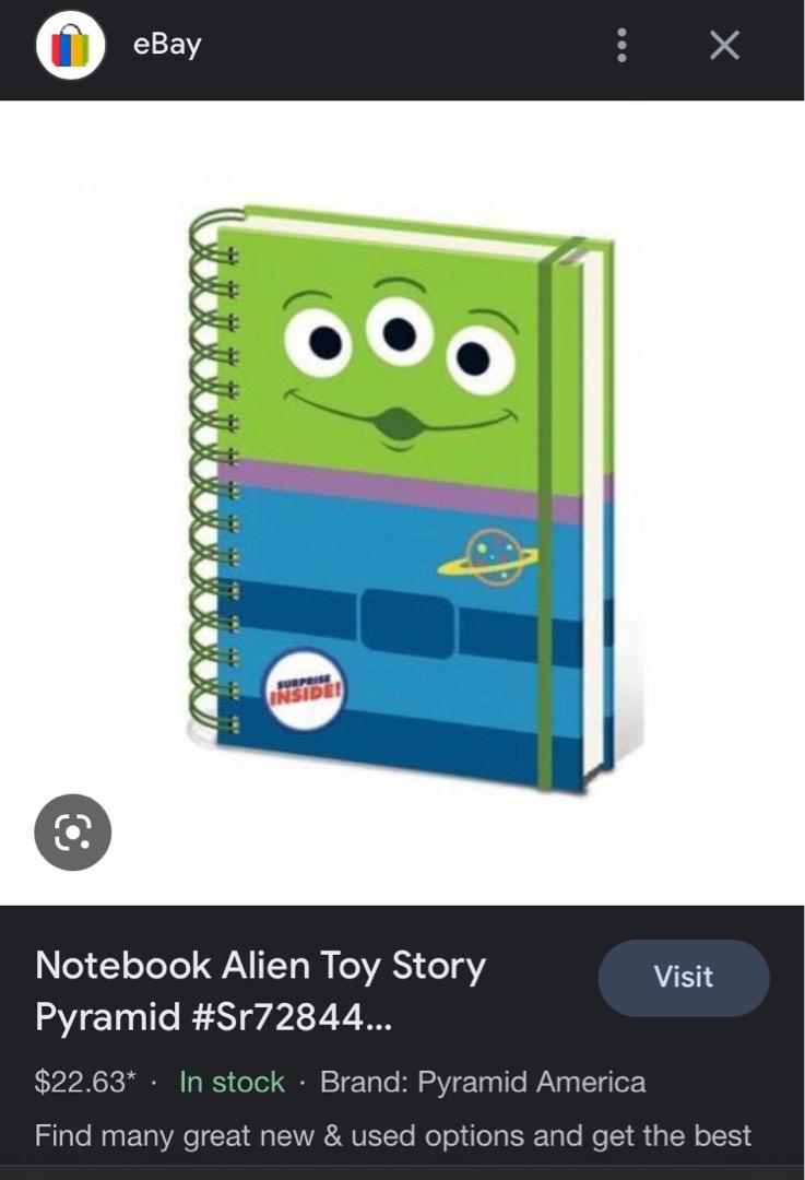 Toy Story Alien Notebook with stickers, Hobbies & Toys, Stationary ...