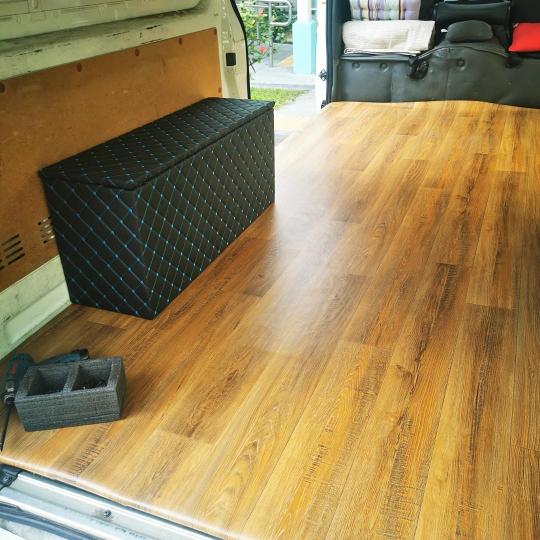 toyota hiace/nv350 plywood+pvc+ storage box x2, Car Accessories ...