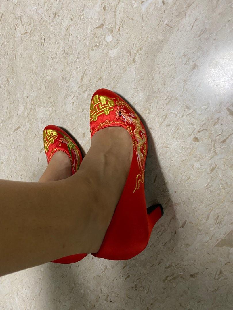 Traditional Chinese Heels, Women's Fashion, Footwear, Heels on Carousell