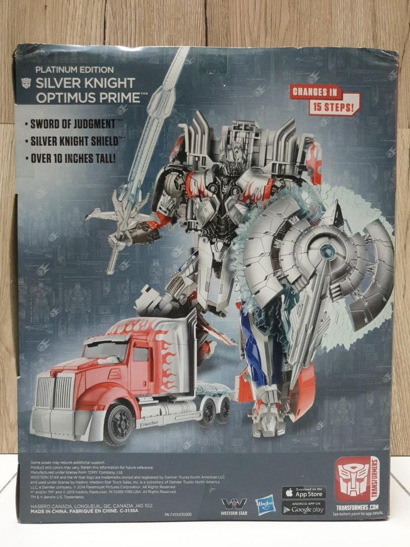 TRANSFORMERS SILVER KNIGHT OPTIMUS PRIME (FIRST & PLATINUM EDITION ...