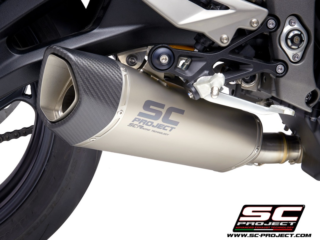 Triumph Street Triple 765 (2020-) SC Project SC1-R Titanium Slip On ...