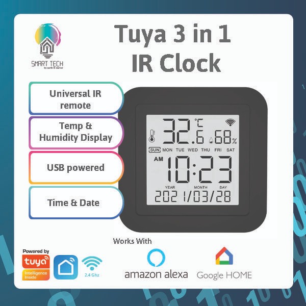 Tuya WiFi Tuya Smart IR Remote Control Temperature and Humidity Sensor ...