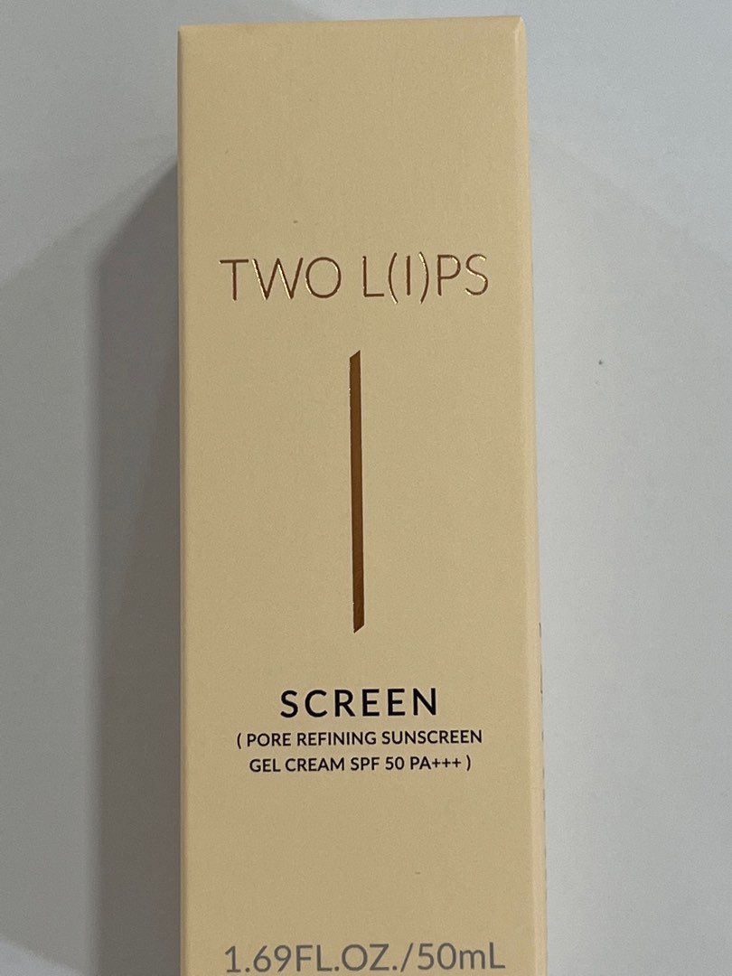 Two Lips Screen (Pore refining sun screen SPF 50 PA+++) 50 ml, Beauty ...